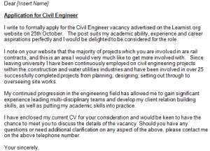 Civil Engineer Cover Letter Example - Learnist.org