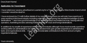 Travel Agent Job Application Cover Letter Examples - Learnist.org