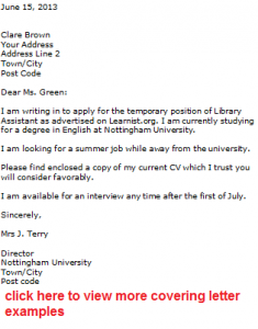 Temporary Job Cover Letter Examples - Learnist.org