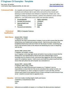 IT Engineer CV Example - Learnist.org