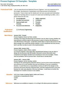 Process Engineer CV Example - Learnist.org