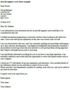 Aircraft Engineer Cover Letter Example - Learnist.org