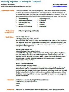 Catering Engineer CV Example - Learnist.org