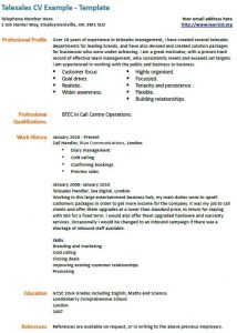 Telesales CV Example - Learnist.org