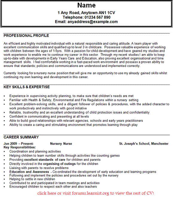 Cv Sample Nursery Teacher South Florida Painless Breast Implants By