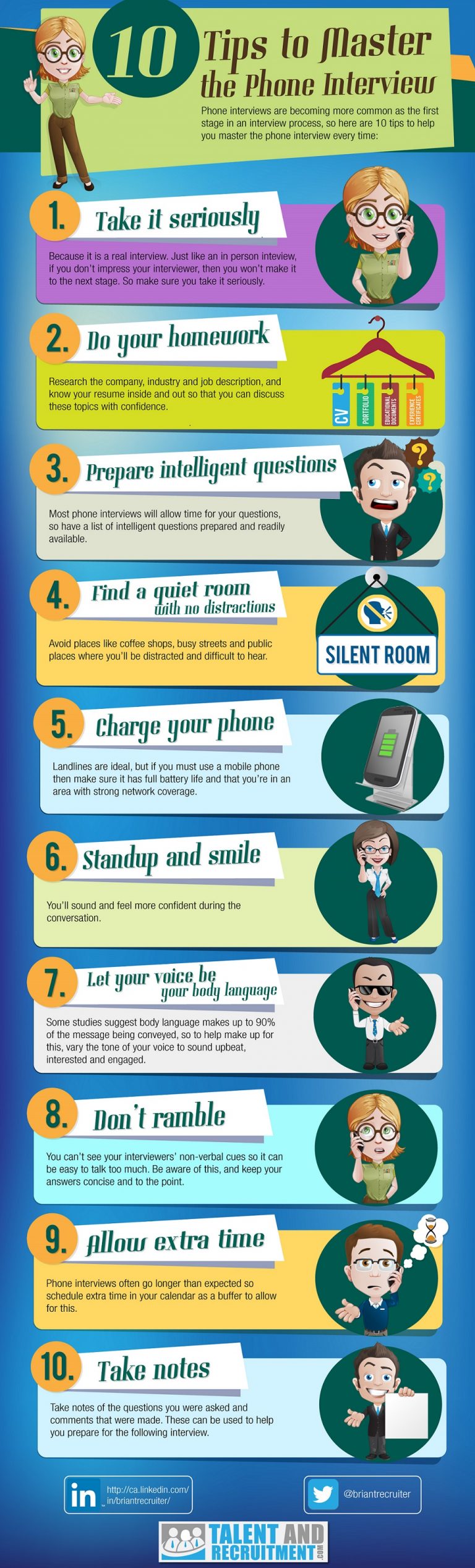 Top 10 Tips for a Great Phone Interview [INFOGRAPHIC] - Learnist.org