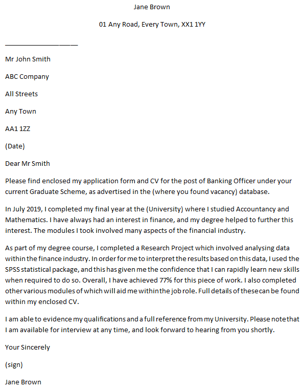 Banking Officer Cover Letter Example For Job Applications Learnist