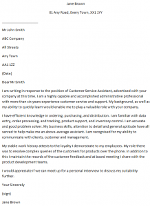 Customer Services Assistant Cover Letter Examples - Learnist.org