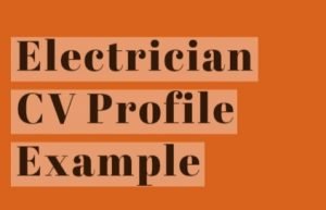 Electrician CV Profile Example - Learnist.org