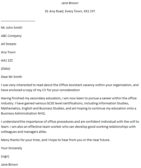 Cover Letter Examples For Office Assistant For Your Needs Letter 