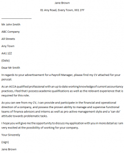 Payroll Manager Cover Letter Example - Learnist.org