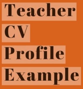 Teacher CV Profile Example - Learnist.org