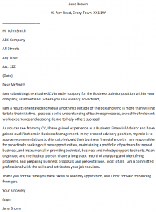 Business Advisor Covering Letter Example - Learnist.org