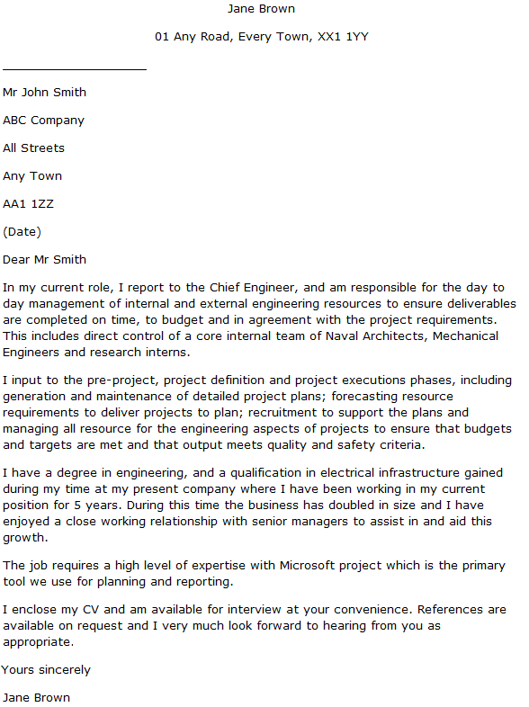 Engineering Manager Cover Letter Example Learnist