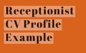 Receptionist Cv Profile Example - Learnist.org